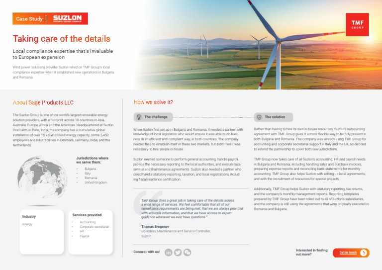 TMF Group Case Study Suzlon ENG 2022 | PDF | Outsourcing | Business