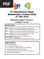 4. TIMO - Final - Mẫu phiếu trả lời (Answer sheet) | PDF | Mathematics