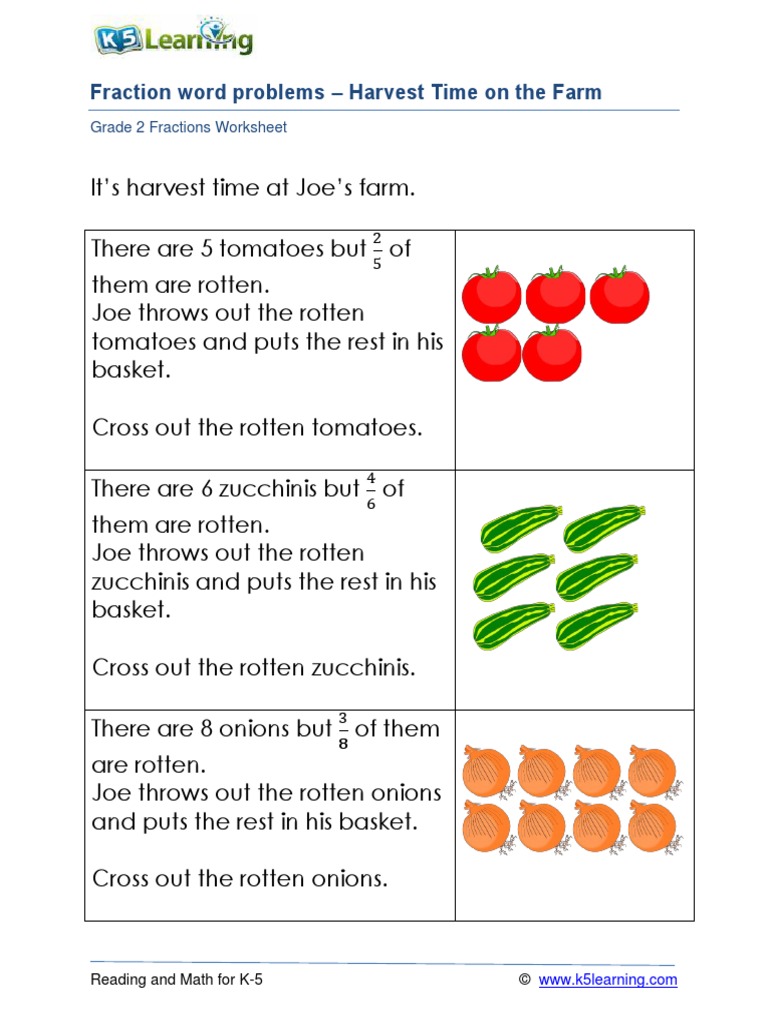 Grade 2 Fraction Word Problems | PDF