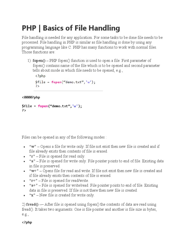 Working With Files | PDF