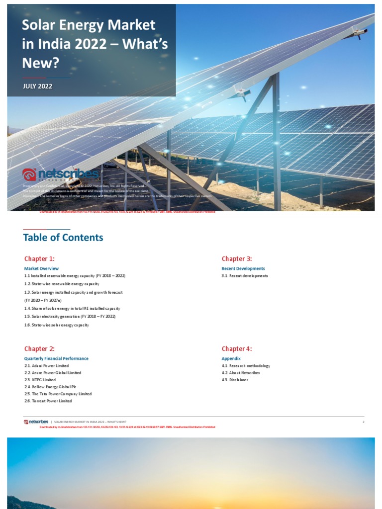 Solar Energy Market in India 2022 Update | PDF