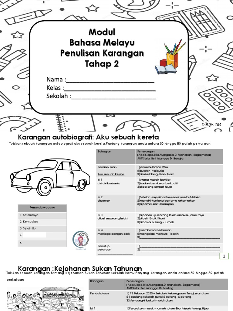 Modul Penulisan Karangan Tahap 2 Cg Pdf