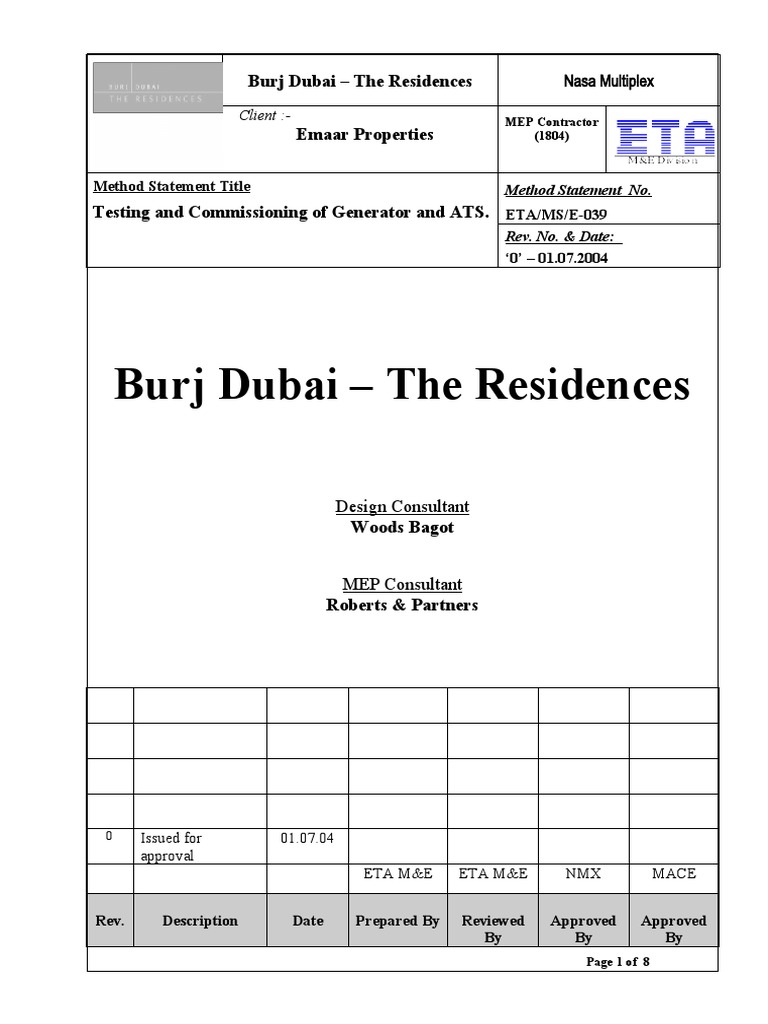 Test - Comm.. For Gen. - ATS Panel | PDF | Electrical Wiring | Switch