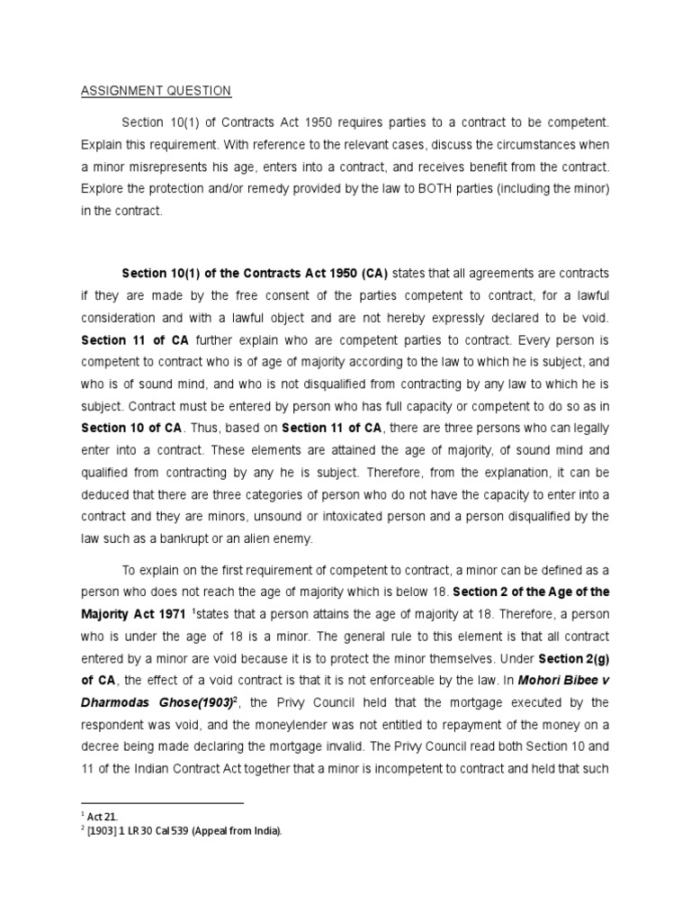 ASSIGNMENT CONTRACT- | PDF