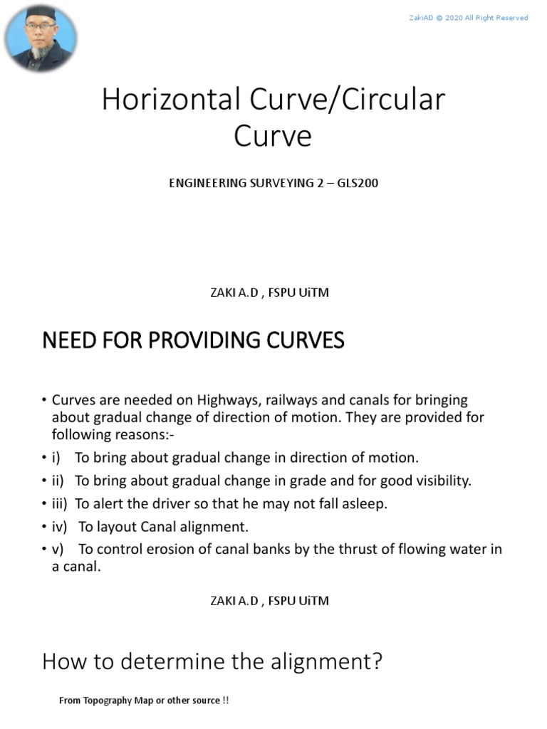 Horizontal Curve Design in Surveying | PDF
