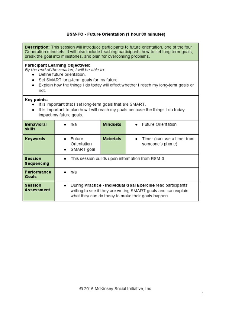 23 BSM-FO - Future Orientation VF | PDF | Career & Growth