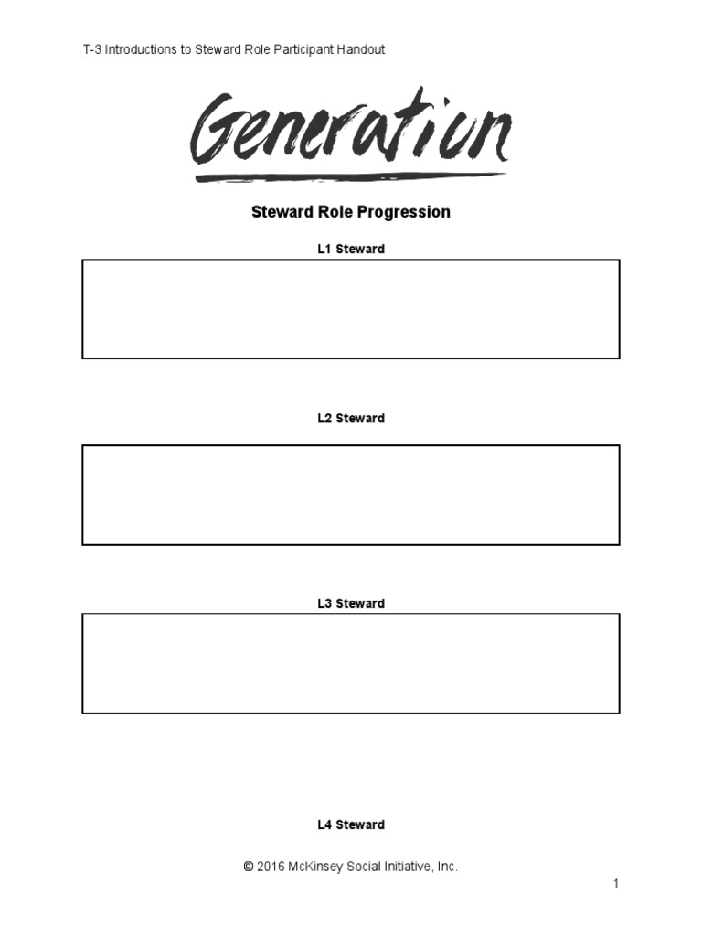 30 - T-3 Introduction To Steward Role Participant Handout | PDF 30 - T-3 Introduction To Steward Role Participant Handout | PDF