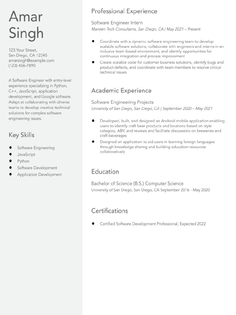Google Software Engineer - Entry Level | PDF