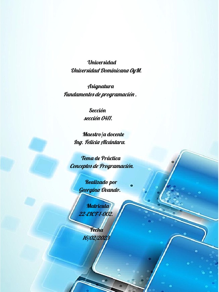 Concepto de Programacion | PDF | Tipo de datos | Lenguaje de programación