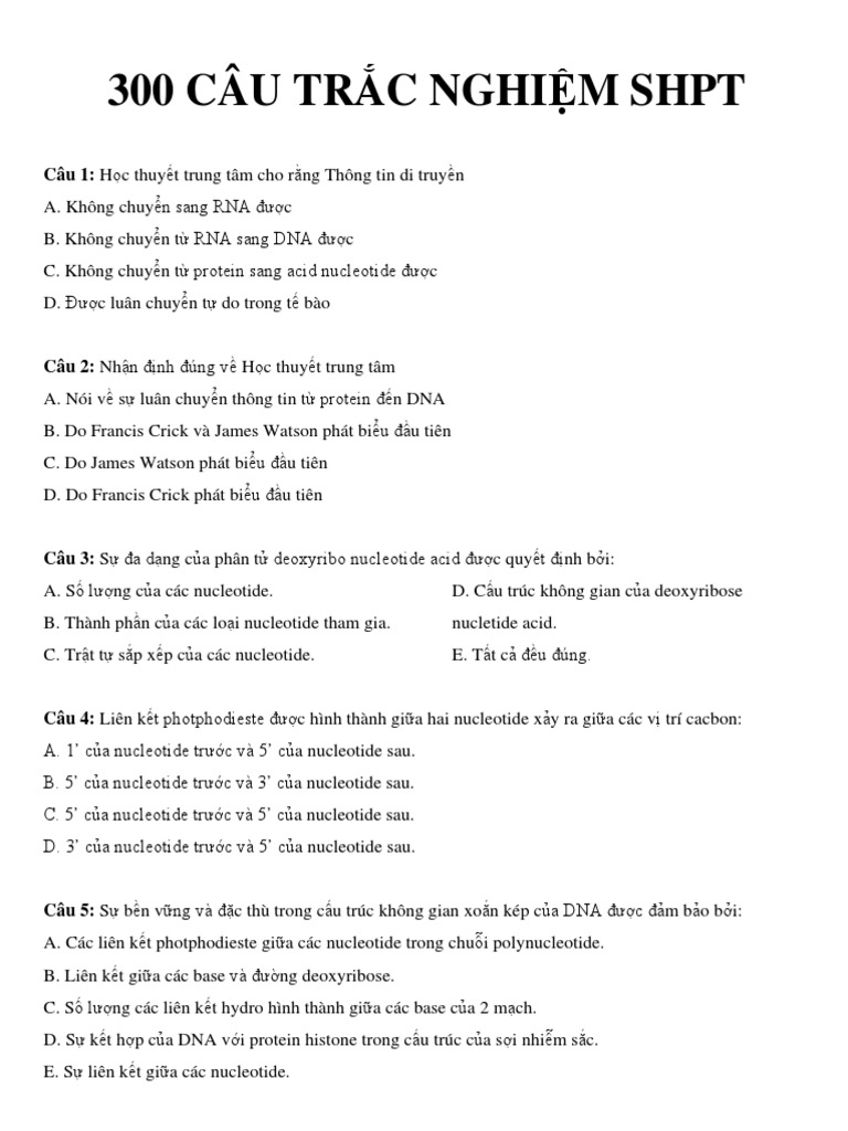 300 Cau SHPT | PDF