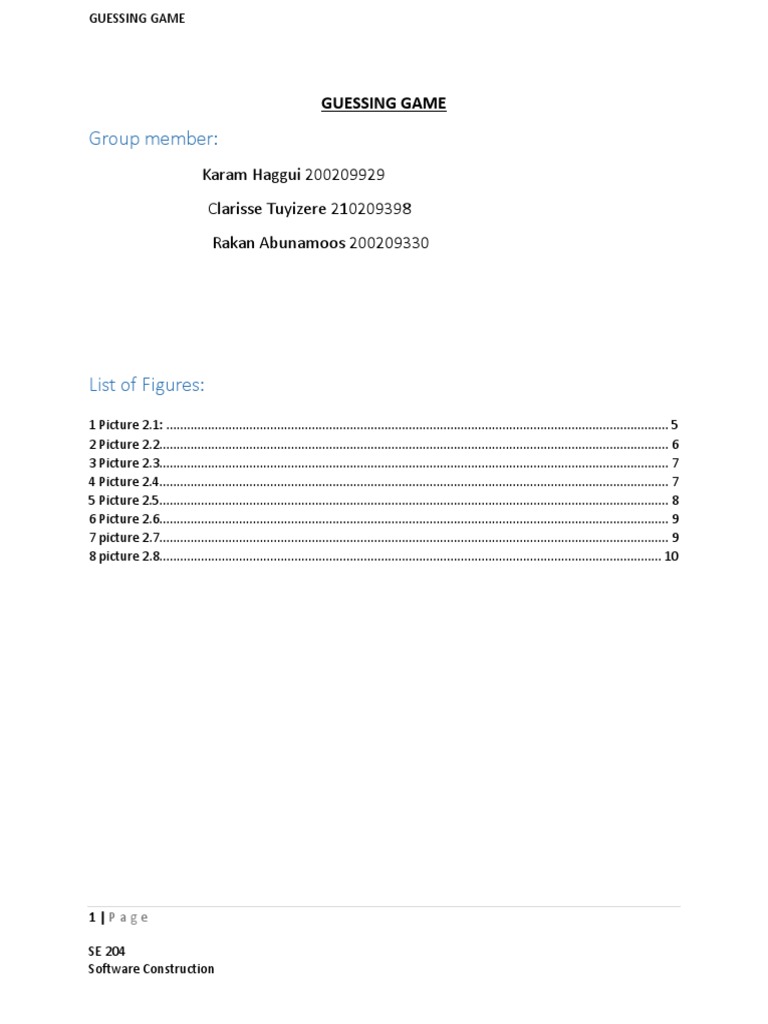 Guessing Game Java | PDF