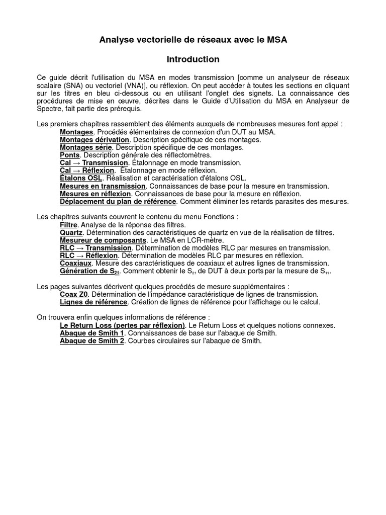 Guide D'utilisation VNA | PDF