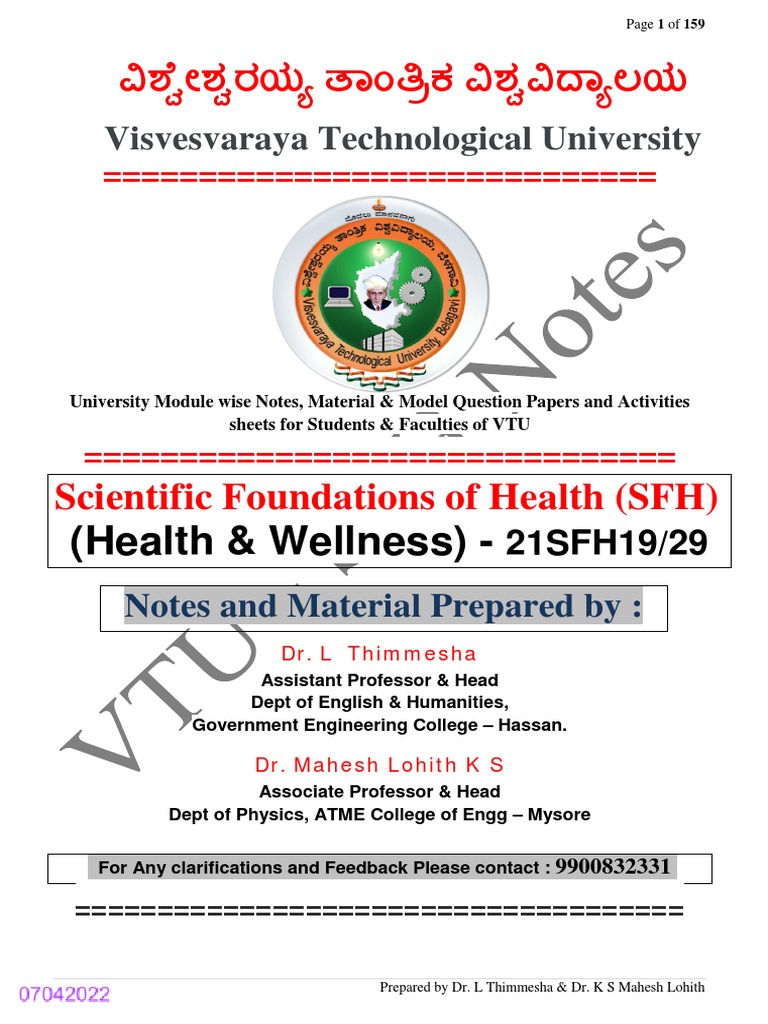 (Health & Wellness) - : Scientific Foundations of Health (SFH ...