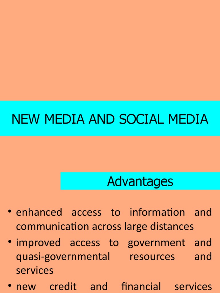 New Media and Social Media | PDF | Social Science | Technology & Engineering