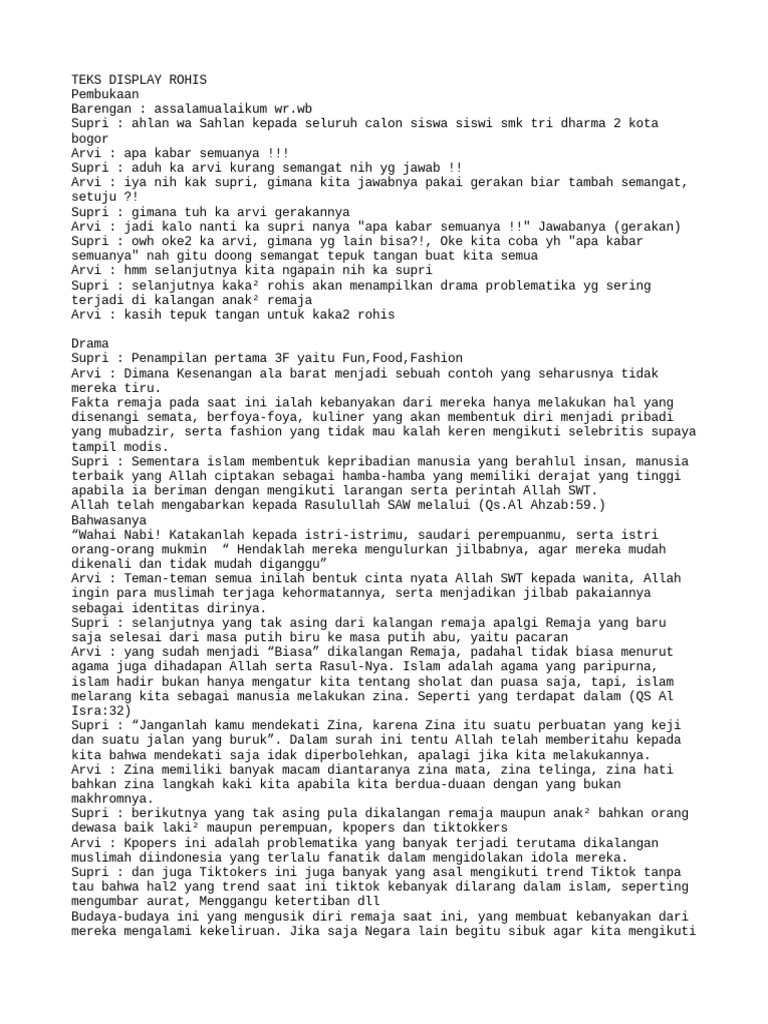 Problematika Remaja dan Peran Rohis | PDF | Ilmu Sosial