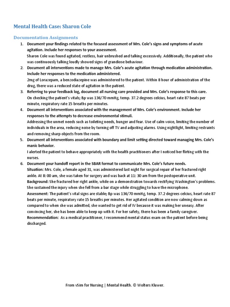 Acute Agitation Management: Sharon Cole | PDF | Medicine | Health Sciences