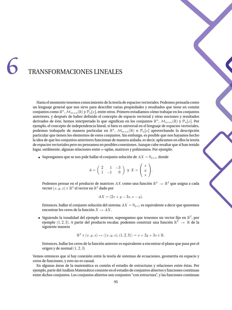 6.transformaciones Lineales | PDF | Espacio vectorial | Mapa lineal