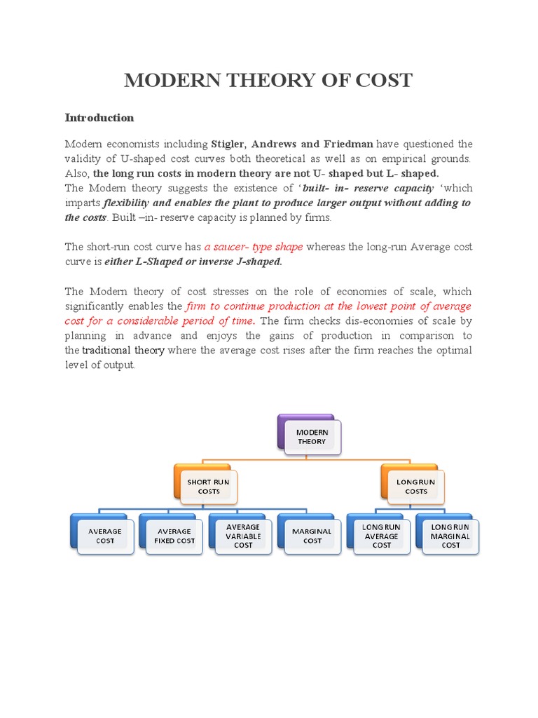 Lecture 2 Modern Cost Theory | PDF