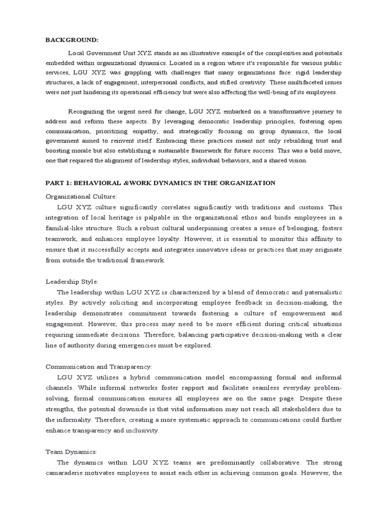 Hbo Final Learning Output | PDF | Leadership | Organizational Culture