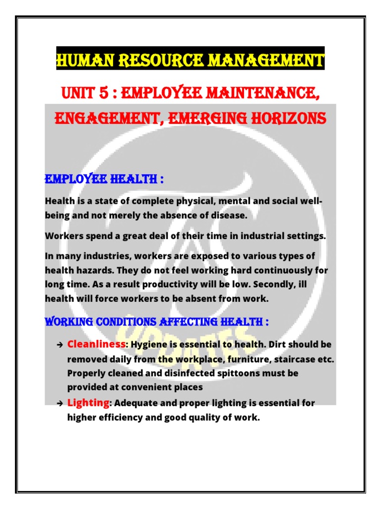 HRM Unit 5 Notes | PDF | Audit | Employment