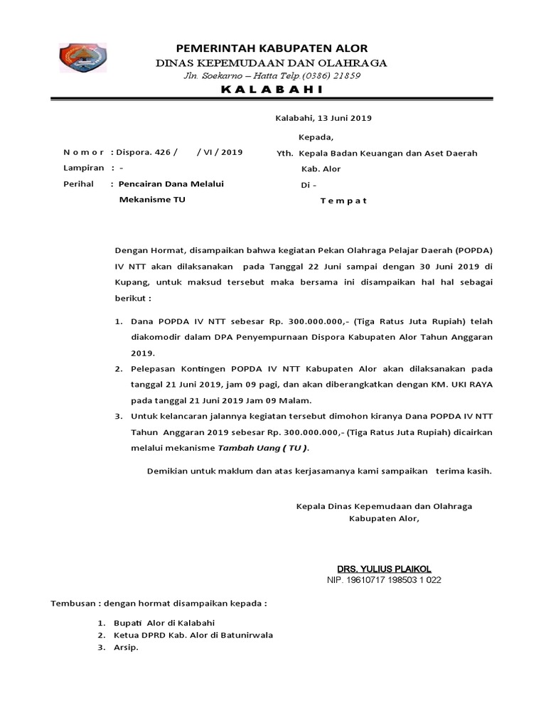 Surat Popda 2019 | PDF