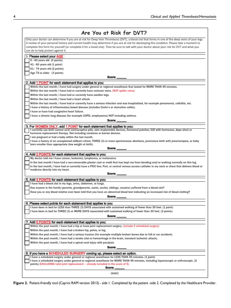 Completion_of_the_Updated_Caprini_Risk_Assessment_ 2\ (dragged) 4 | PDF