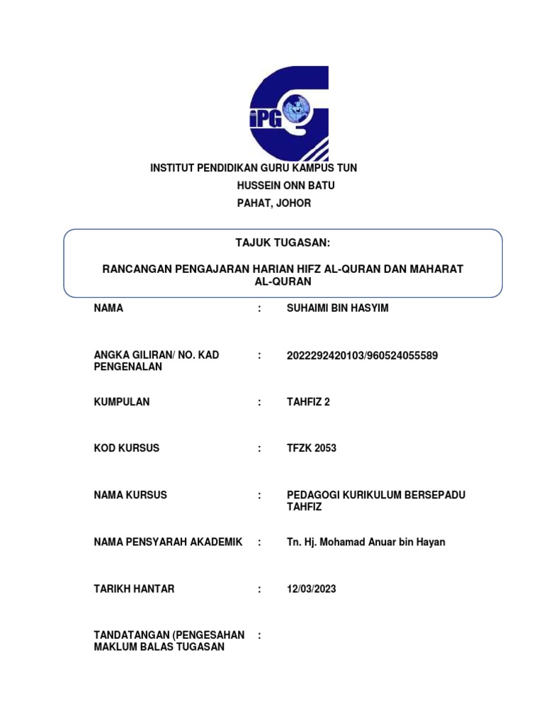 KERJA KURSUS 1 | PDF