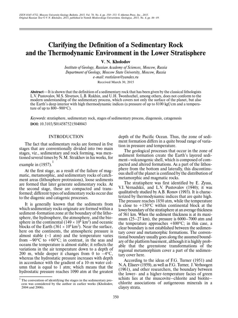 Definition of Sedimentary Rocks | PDF | Sedimentary Rock | Rock (Geology)