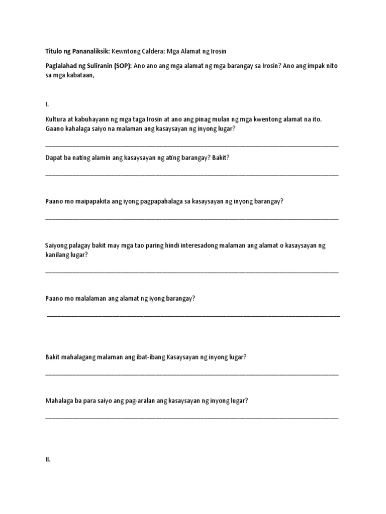 Questionnaire | PDF