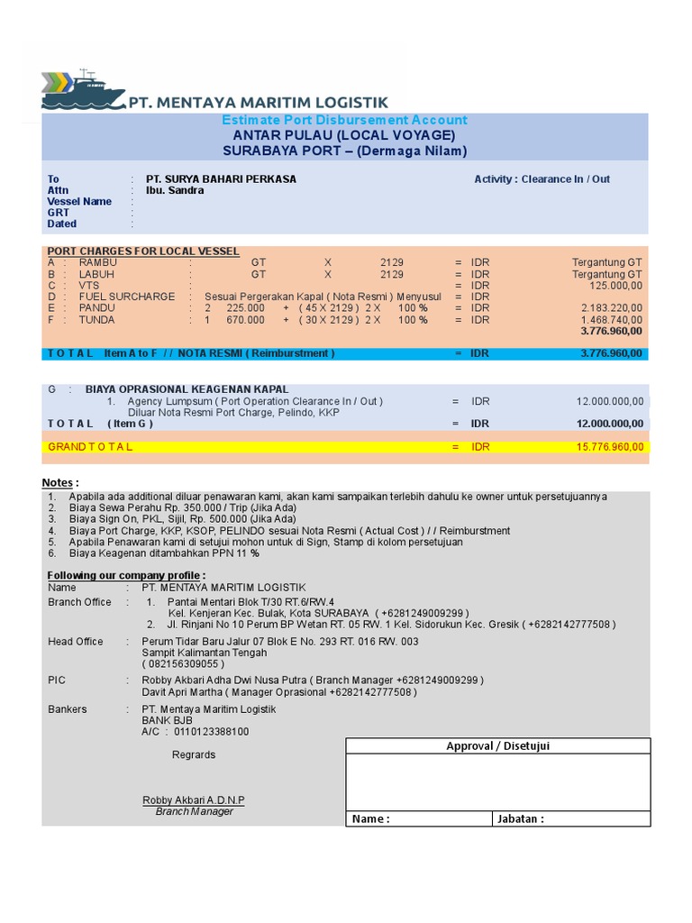 Epda Pt. Surya Bahari Perkasa | PDF
