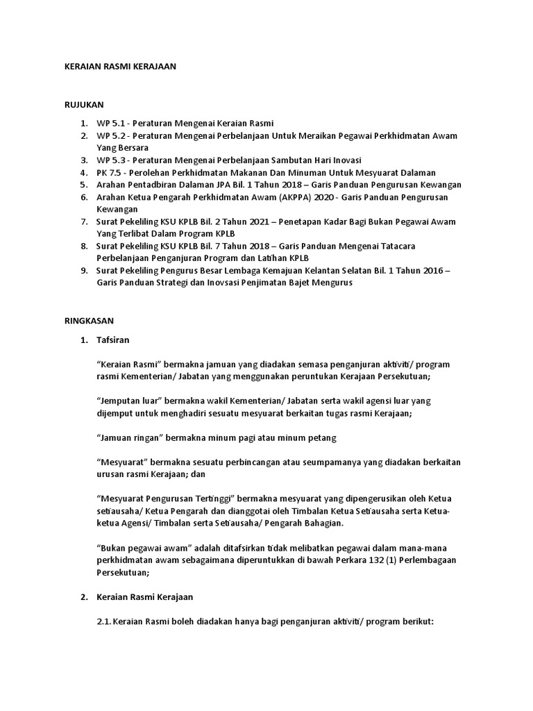 Keraian Rasmi Kerajaan | PDF