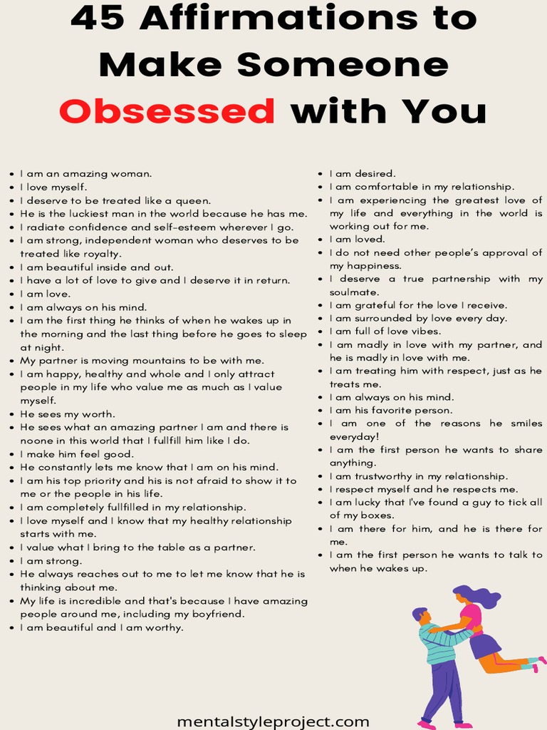 Affirmations To Make Someone Obsessed With You | PDF