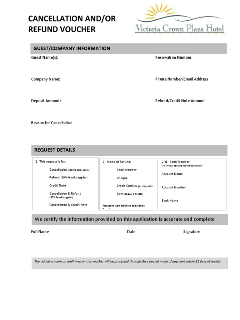 Refund Voucher | PDF