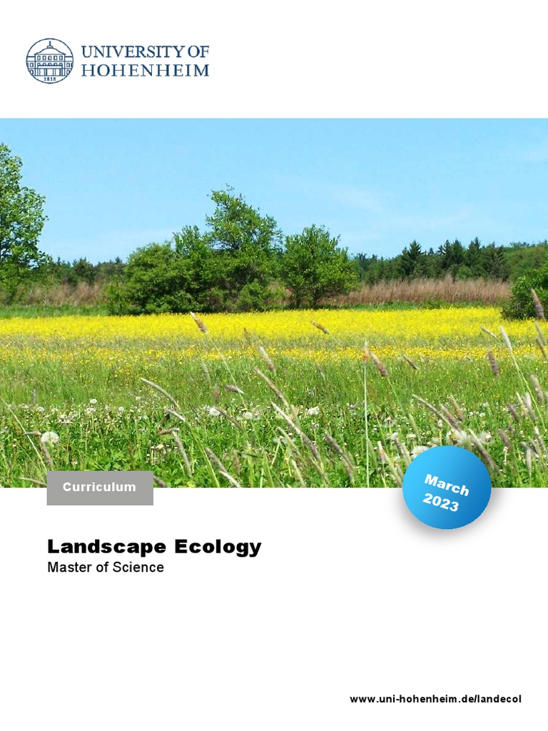 Landscape Ecology MSc Curriculum Guide | PDF | Thesis | Ecology
