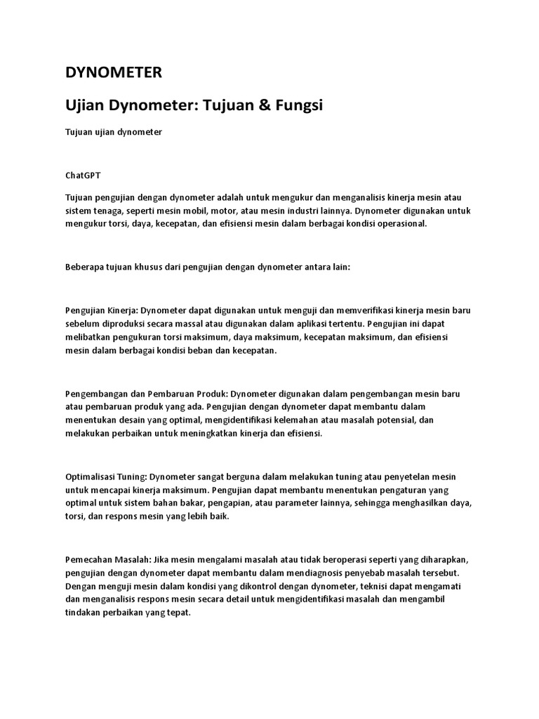 DYNOMETER | PDF