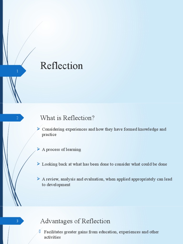 Reflection | PDF | Experience | Swot Analysis