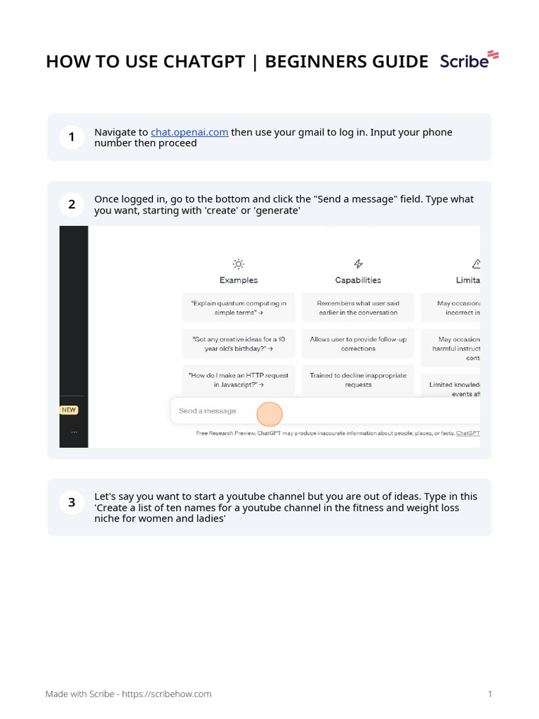 How To Use Chat GPT Beginners Gui | PDF