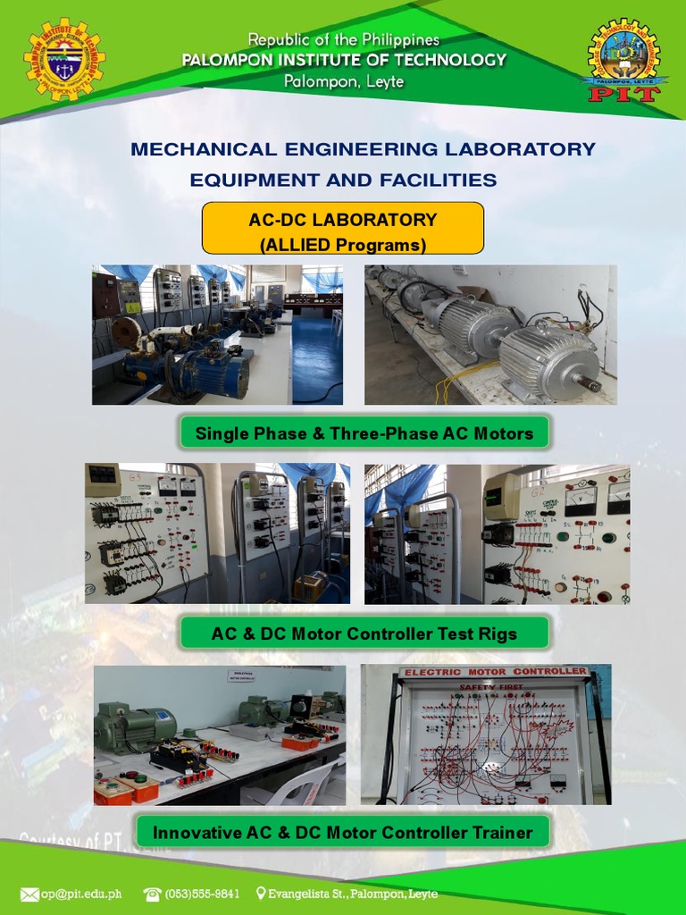 Mechanical Engineering Laboratory Equipment and Facilities | PDF | Engineering | Electric Motor