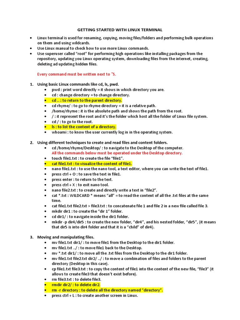 Getting Started With Linux Terminal | PDF