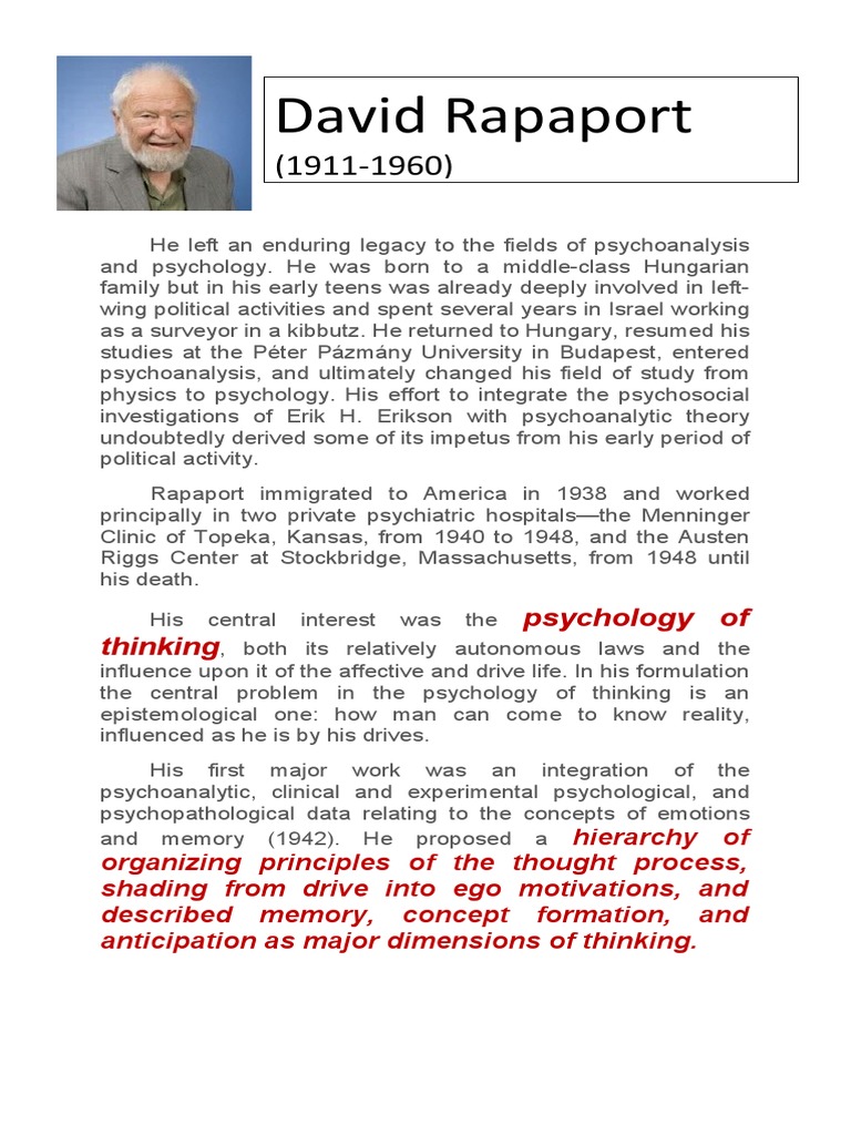 David Rapaport | PDF