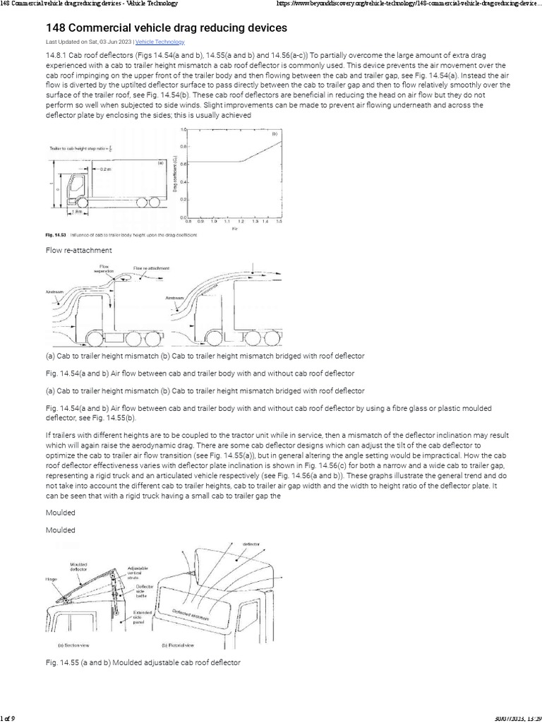 148 Commercial Vehicle Drag Reducing Devices Vehicle Technology Pdf