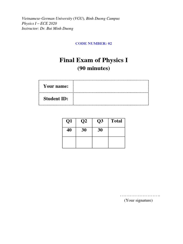 Exam of Physics I ECE 2020 02 | PDF | Acceleration | Velocity