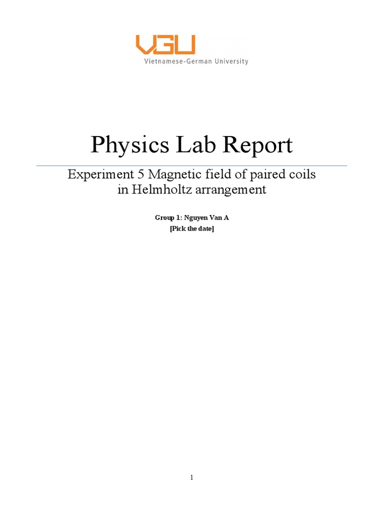 Experiment 5 Magnetic Field Report Sample | PDF | Metrology | Magnetism