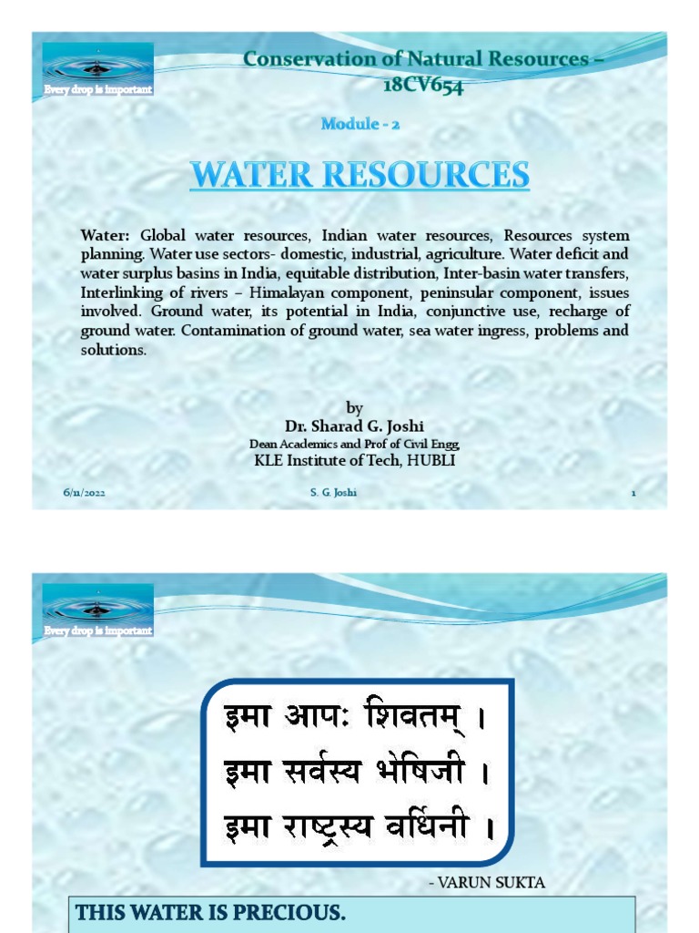 Natural Resources - Module 2 - ppt1 | PDF | Water | Fresh Water