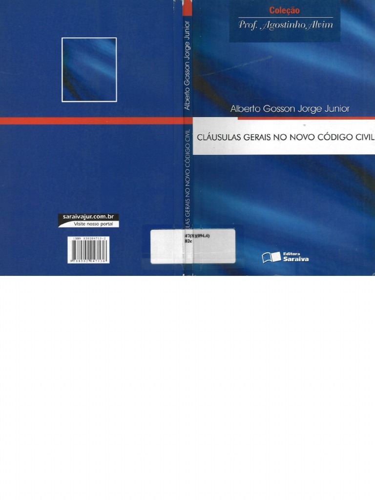 Alberto Gosson Jorge Junior - Cláusulas Gerais No Novo Código Civil | PDF