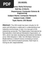 OSI Model Summary | PDF