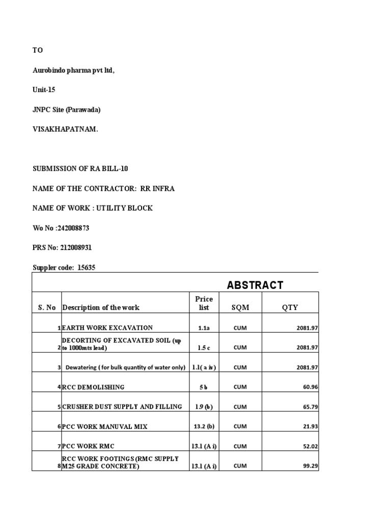 Ra Bill - 10 (Utility) | PDF