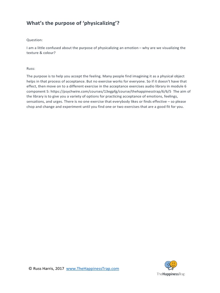 Whats The Purpose of Physicalising | PDF | Self-Improvement