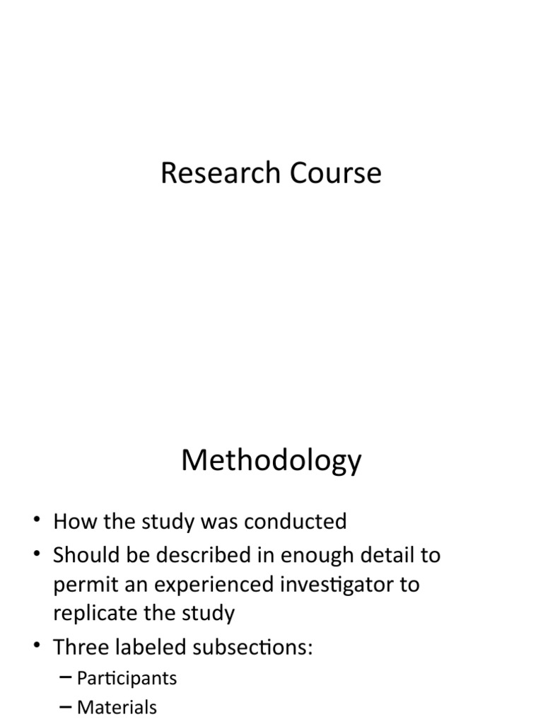 Research Course - RCT | PDF
