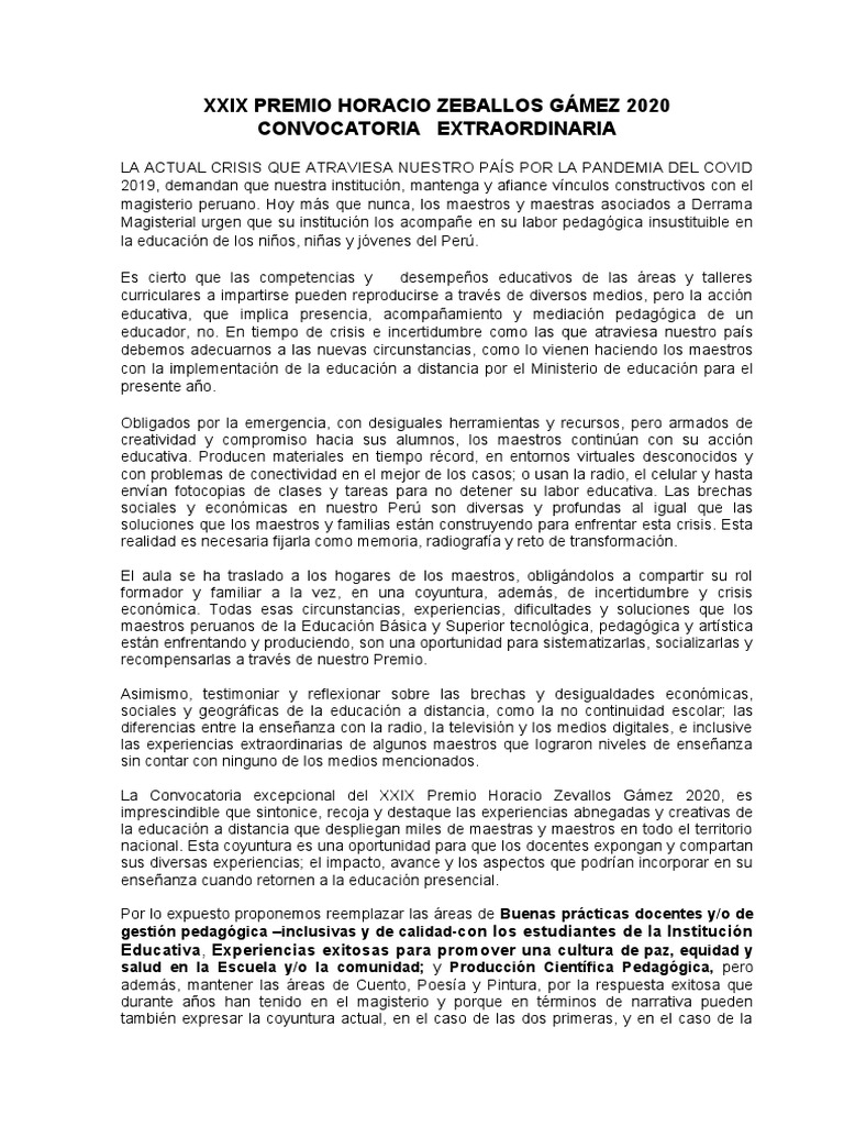 Premio Horacio Zeballos Gámez 2020-docx | PDF